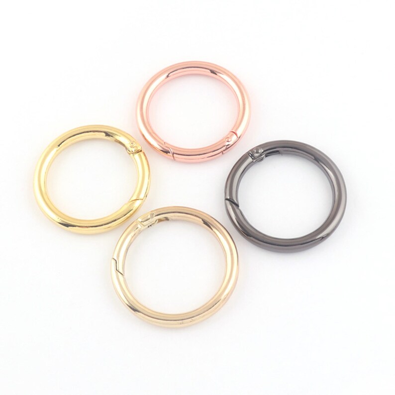 6pcs 38mm(1.5'')spring Gate Ring Rose Gold/light Gold/gold/gunmetal ...