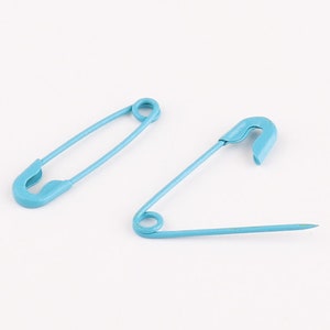 100pcs/500pcs 19mm Safety Pins Blue Safety Pin Small Pins Charming Pins ...