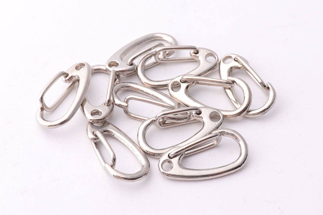 10pcs Spring Clasp 22*11mm Carabiner Hook Push Gate Snap Hook Push Gate ...