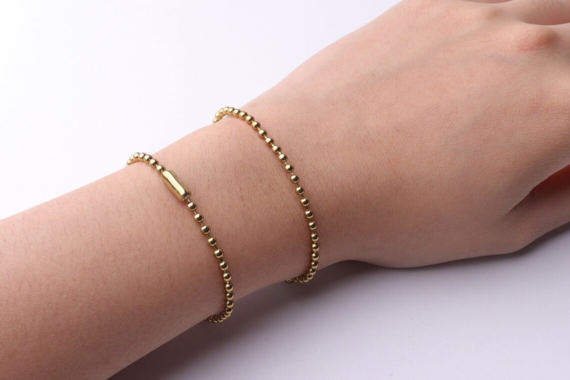 Ball Chain With Connector Clasp 2mm Ball Chains Bracelet Chain | Etsy