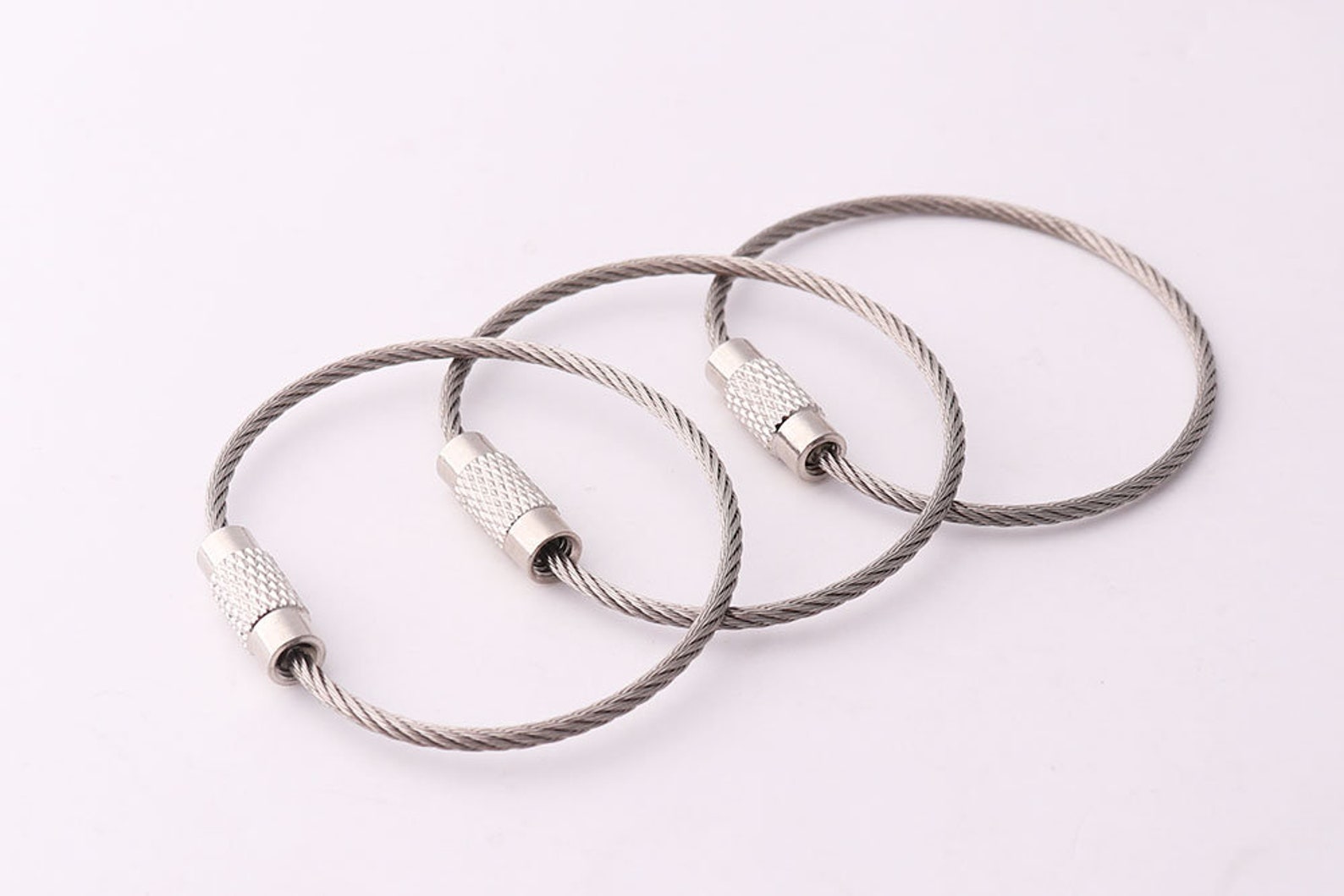 10pcs Wire Keyring Wire Keychain Cable Key Ring Key Holder | Etsy