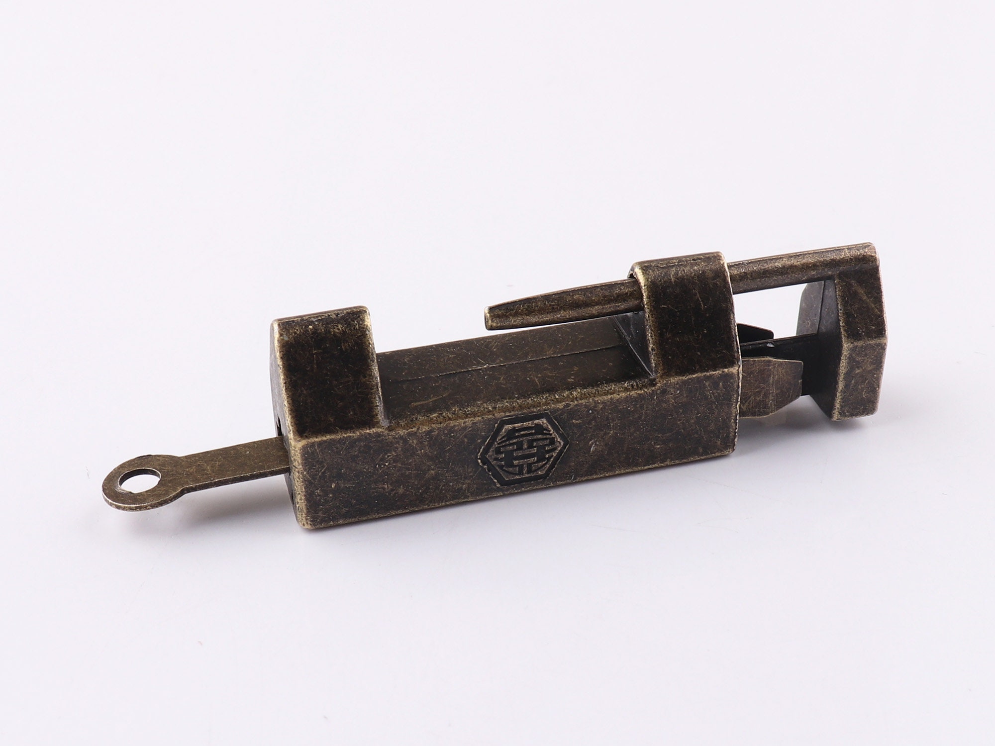 Vintage Chinese Lock With Keybronze Latch Lock Boxes Lock | Etsy