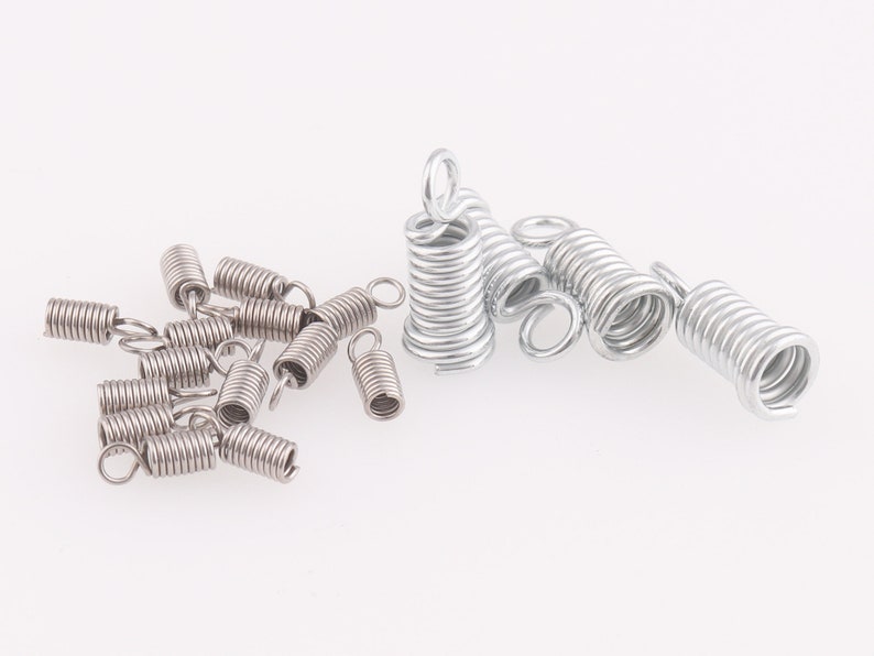 Cord End Spring Coil Crimp Ends Tip Findings With Loop - Etsy