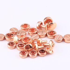 Rose Gold Rapid Rivet Double Cap Rivets Small Rivets Round Rivets for ...