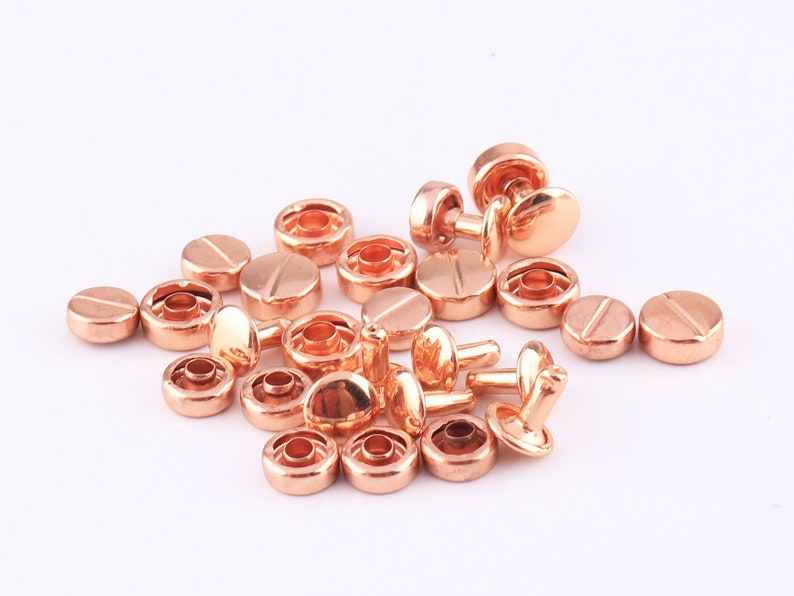 Rose Gold Rapid Rivet Double Cap Rivets Small Rivets Round - Etsy