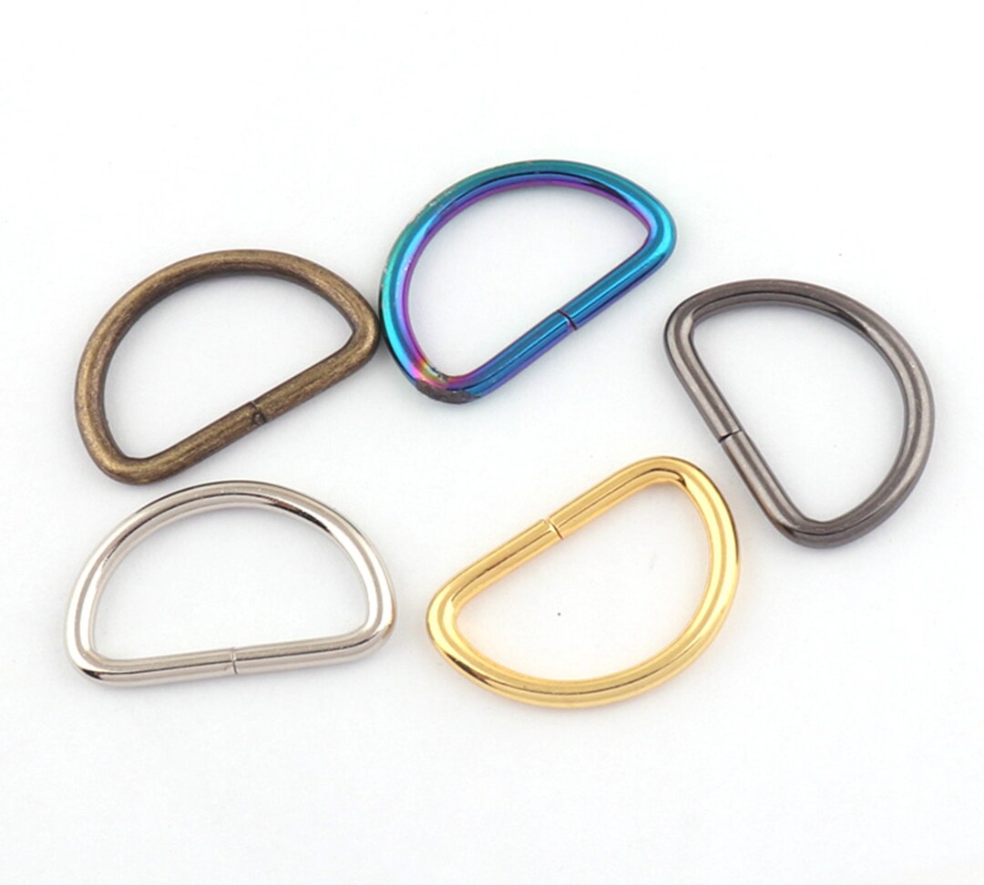 Silver/gold/gunmetal/bronze/rainbow D Rings Strap Ring Purse Rings ...