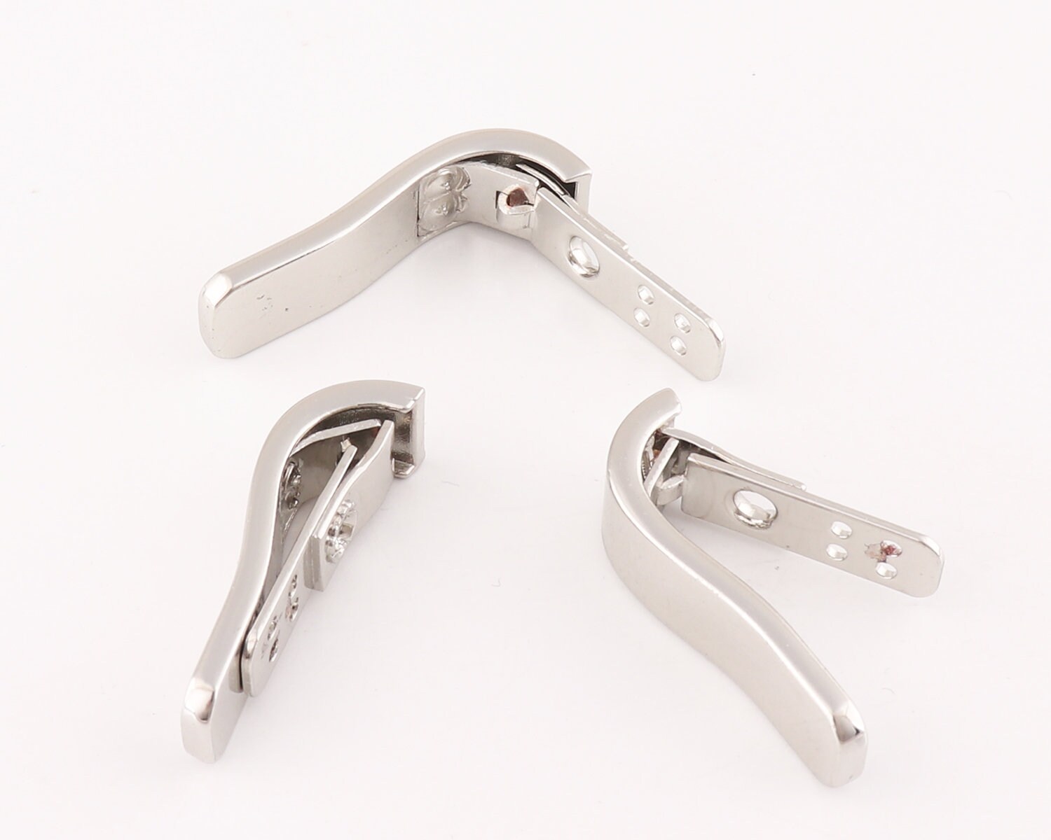 Silver badge clip Spring Clips Metal spring clips metal clips | Etsy