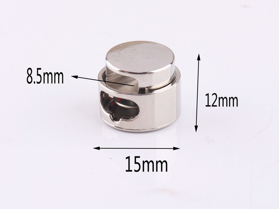 Silver Cord Locks Single Holes Spring Para Cord Lock Round | Etsy