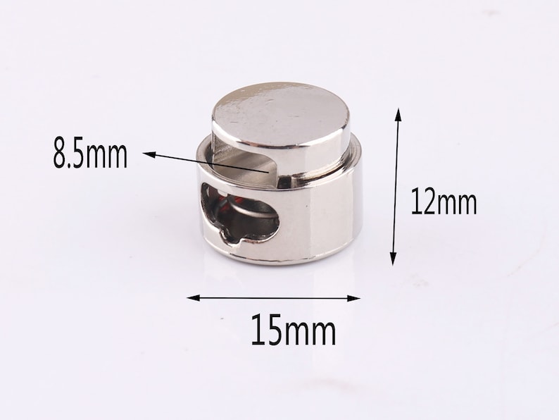 Silver Cord Locks Single Holes Spring Para Cord Lock Round Cord Stopper ...
