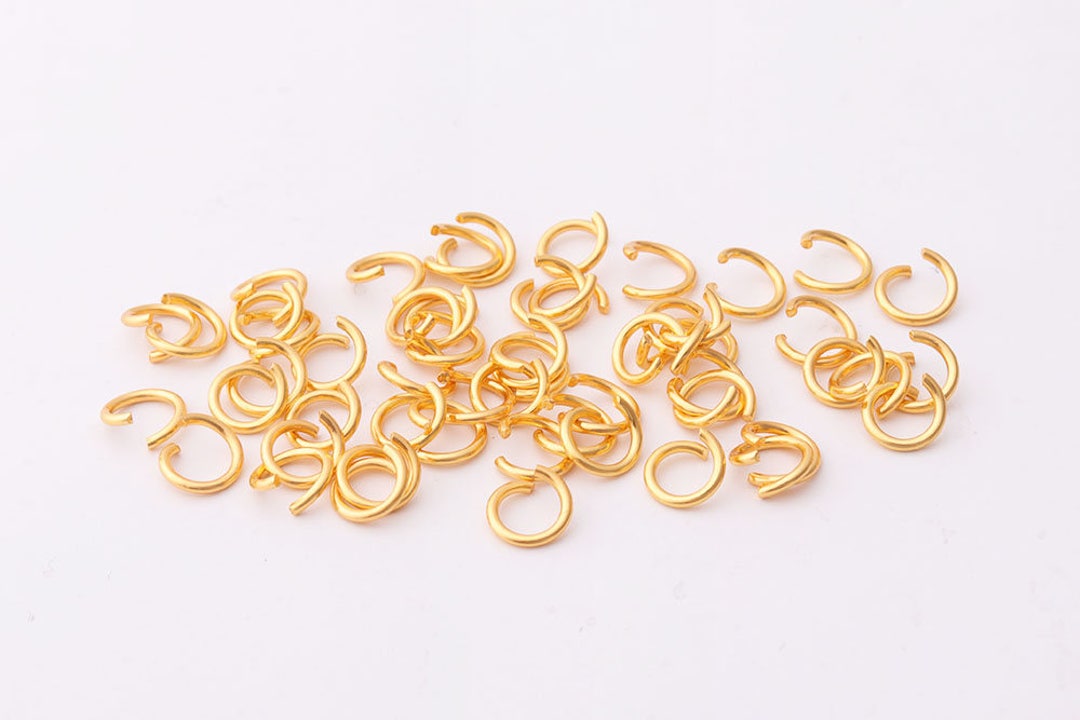 100pcs Gold Jump Rings Open Jump Rings 7mm*1mm Jumpring Brass Jump ...