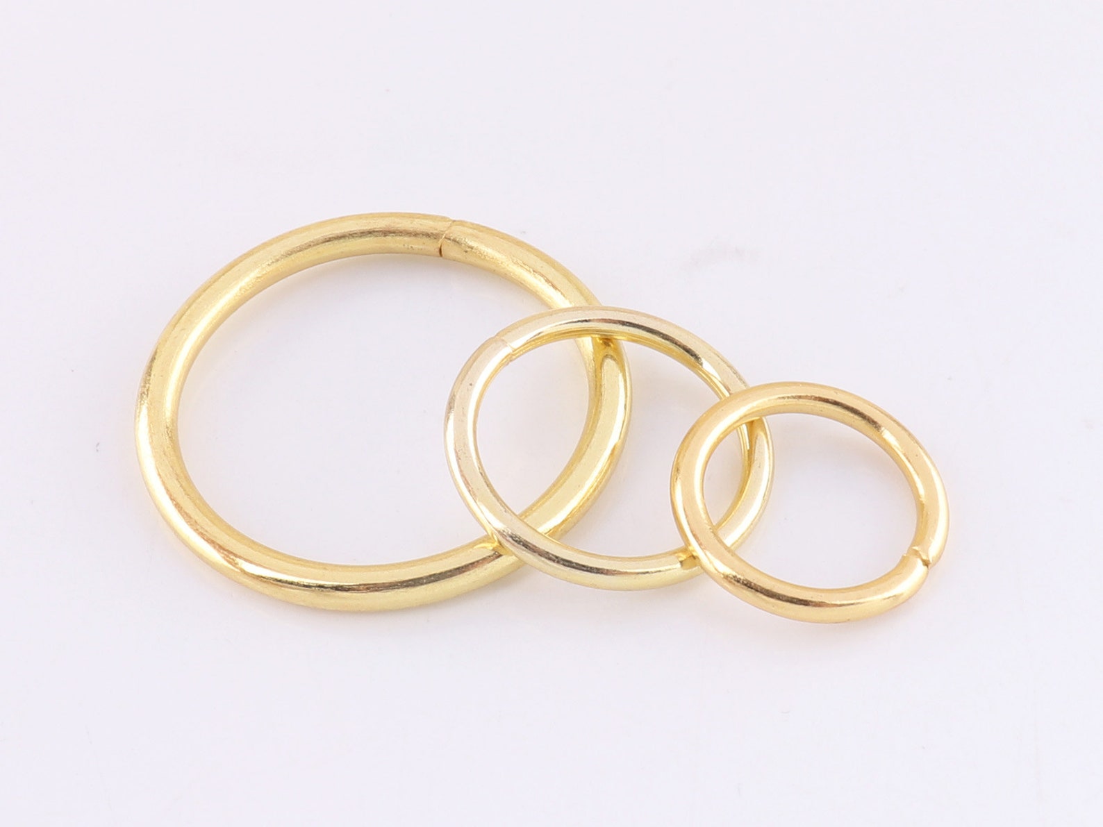 Gold O Rings seamed Round Ring Spilit Loop O-rings Buckles | Etsy