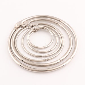 Silver Binder Rings Hinge Sleepers Split Ring Snap Rings Card Rings ...
