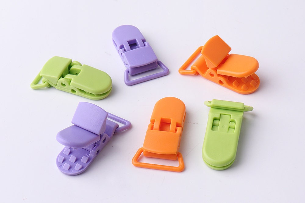 12pcs Colorful Suspender Clips Plastic Pacifier Clips Plastic - Etsy ...