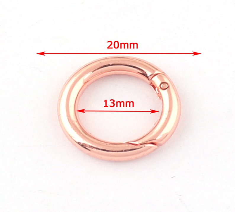 2-6pcs Rose Gold O Ring Spring Gate Ring Round Gate Ring Spring Ring ...