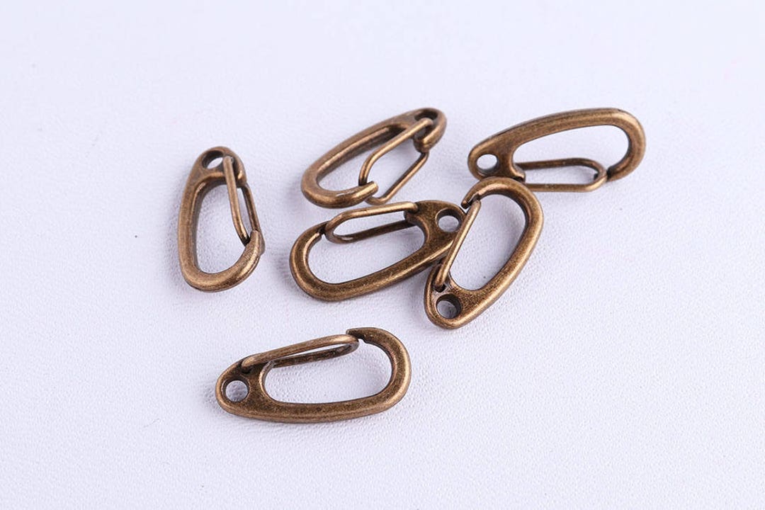 10pcs Spring Clasp Push Gate Snap Hook Carabiner Hook Push Gate Lobster ...