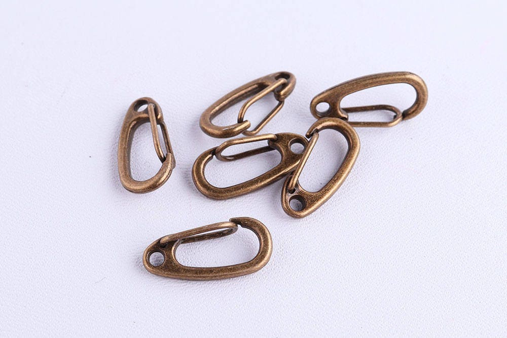 10pcs Spring Clasp Push Gate Snap Hook Carabiner Hook Push - Etsy