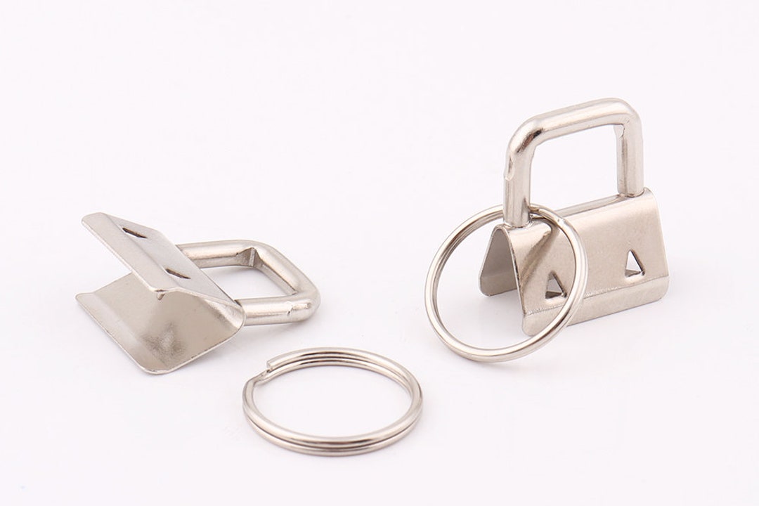 10set Key Fob Hardware With Keyring 3/4"inch(20mm) Silver Keychain ...