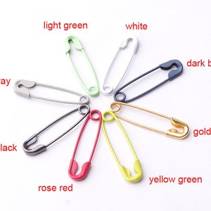 100pcs Colorful Safety Pins 19mm*5mm Safety Pin Brooch Small Safety ...