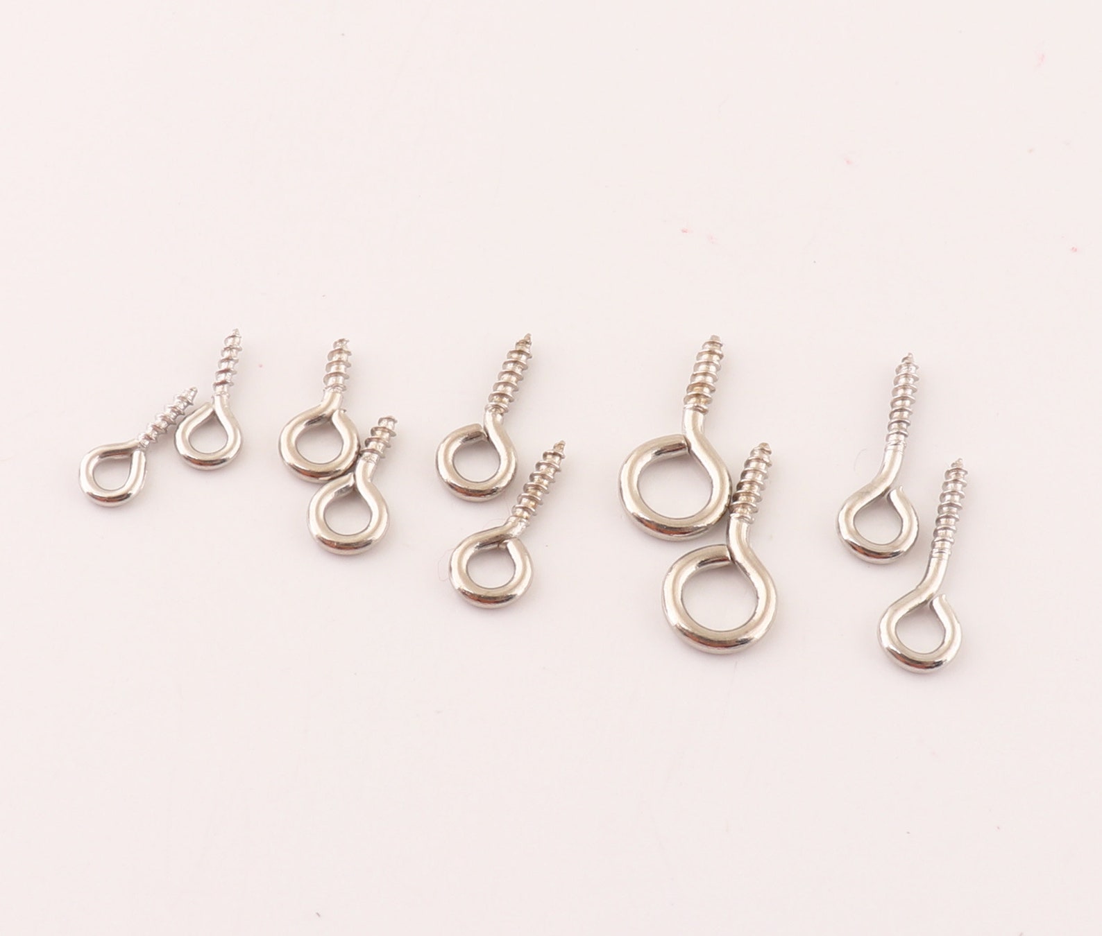 Screw Eye Bails Silver Eyelet Screws Eye Pin Hooks Bails - Etsy