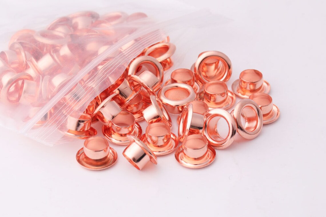 100set Rose gold Öse Ösen mit Scheibe 10mm 13mm Messing Ösen Ösen ...
