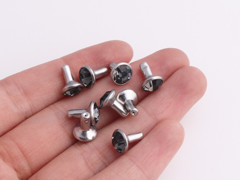 Rhinestone Rivets Rapid Rivet Studs Rivets Supplies Biker | Etsy