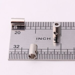 50pcs 7mm(h)*4mm(w) Cord End Caps Silver Cord Ends Bead Caps Crimp Ends ...