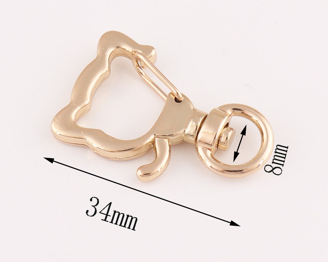 Swivel Snap Claspspring Cat Headtrigger Hook for Key Chain - Etsy