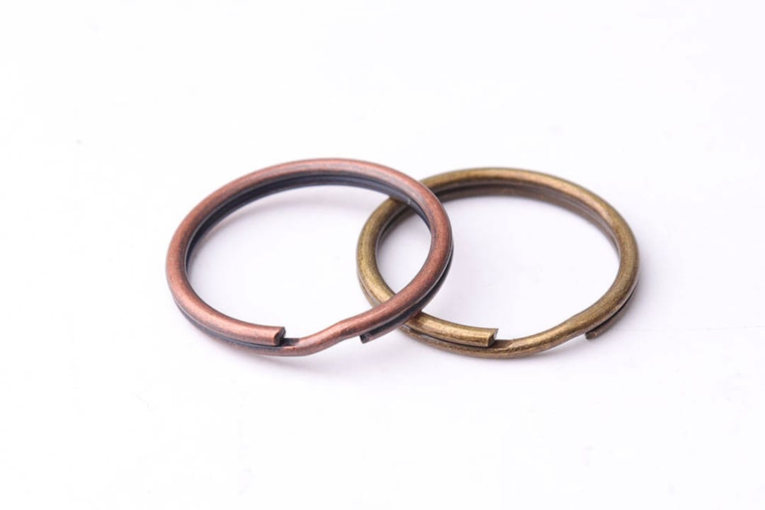 50pcs 20mm Split Key Ring Large Split Rings Bronze Copper Round Split ...