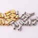 50pcs Silver Gold Coil Crimp Ends Coil End Crimp Fasteners Spring Coil ...