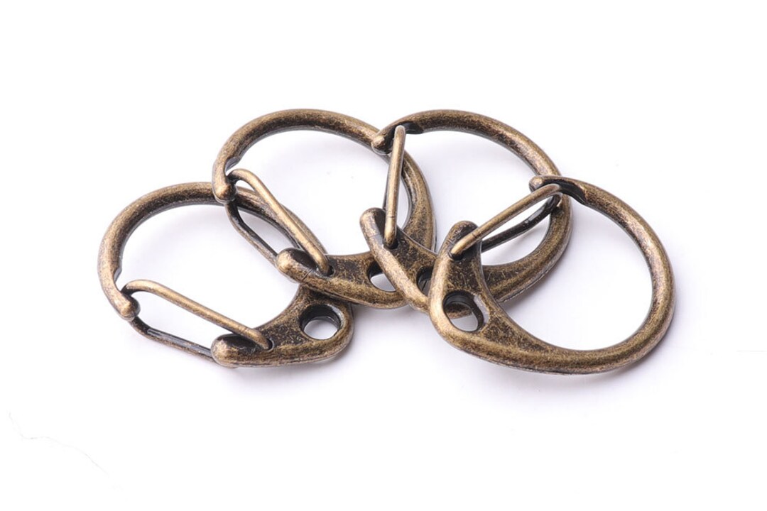 10pcs Spring Clasp Push Gate Snap Hook Lobster Claw Clasps Spring Clip ...