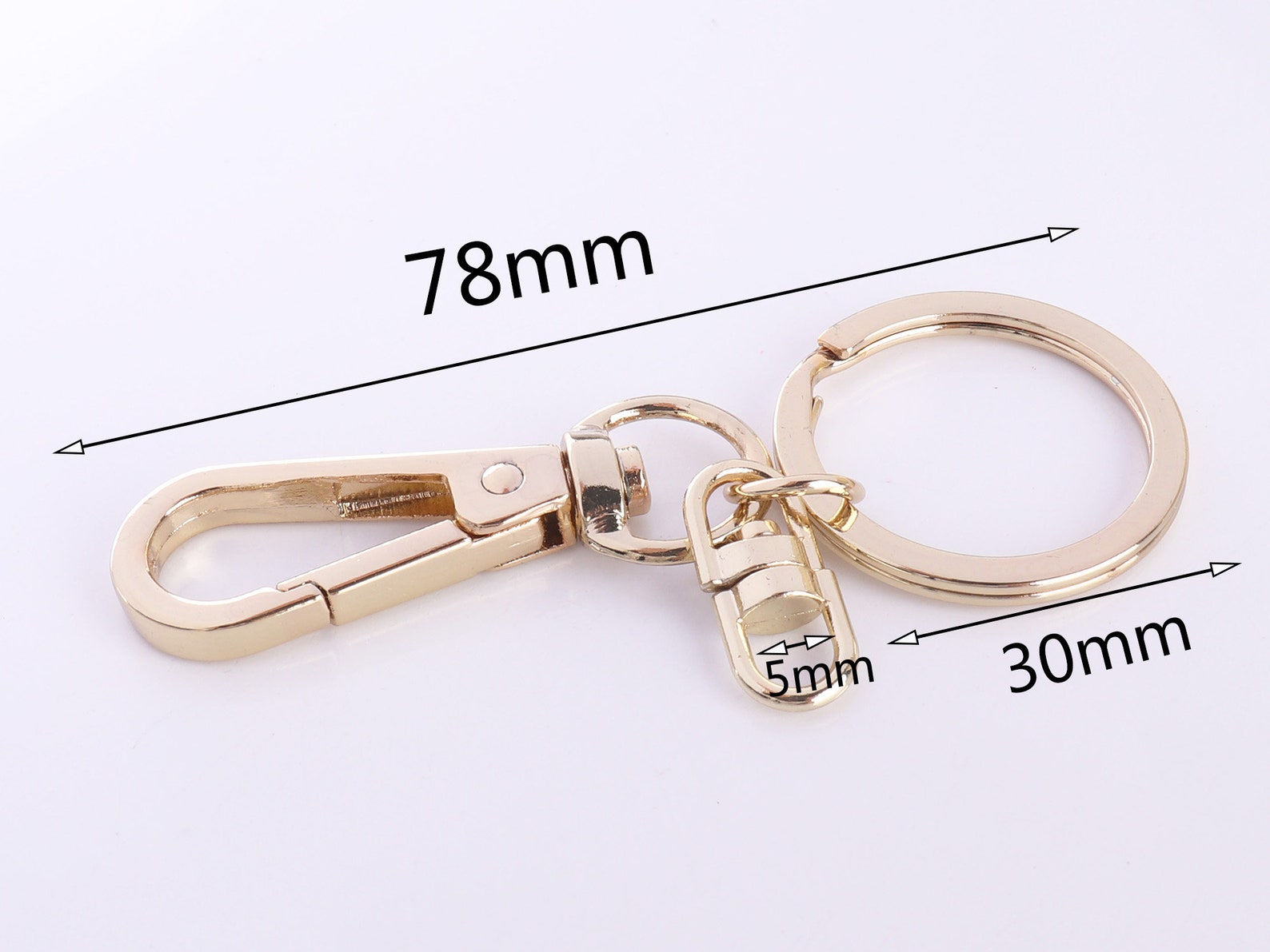 Keychain With Clip Snap Hook Key Rings Purse Hook Split | Etsy