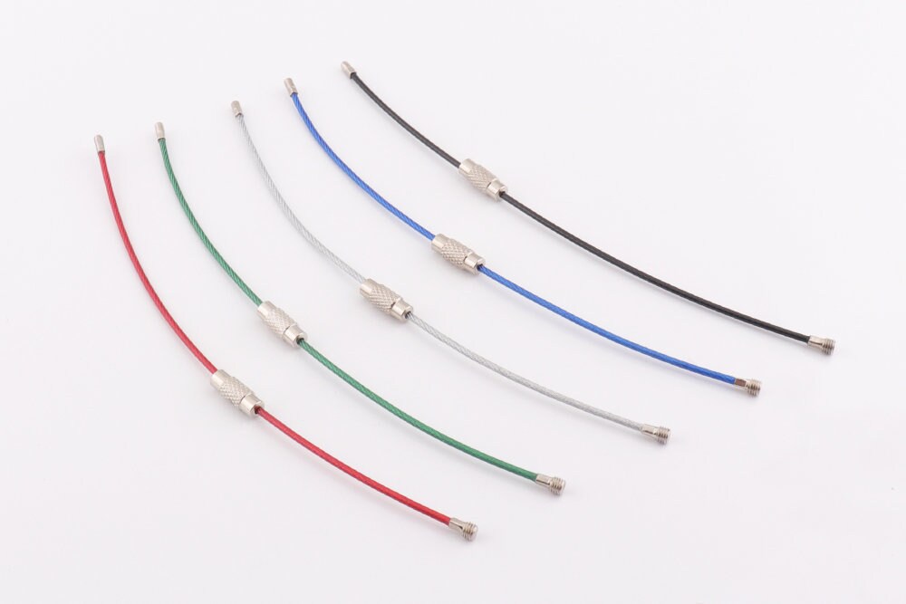 10pcs Colorful Wire Keyring Wire Keychain Cable Key Ring Key - Etsy