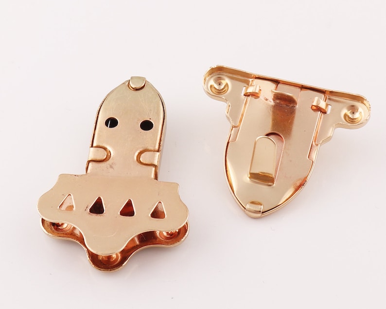 2sets Gold Purse Lock Press Clasp Latch Tongue Clutch Case Bag Hardware ...
