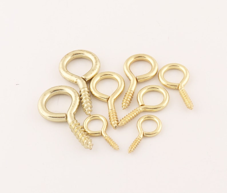 Screw Eye Bails Gold Eyelet Screws Eye Pin Hooks Bails | Etsy