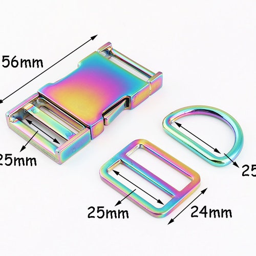 1inch Dog Collar Hardware Sets Rainbow Release Buckles - Etsy