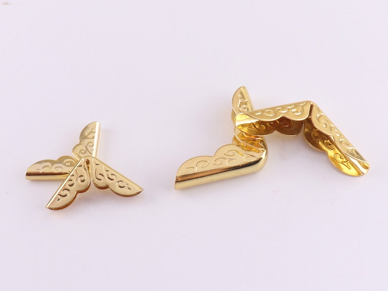 Corner Protector Corner Bracket Embossed Gold Corner Tips Book | Etsy