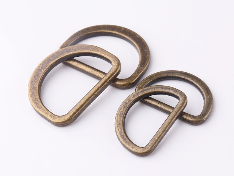 Flat D-ring Bronze D-ring Buckles Purse D Rings Purse Strap Hook D ...