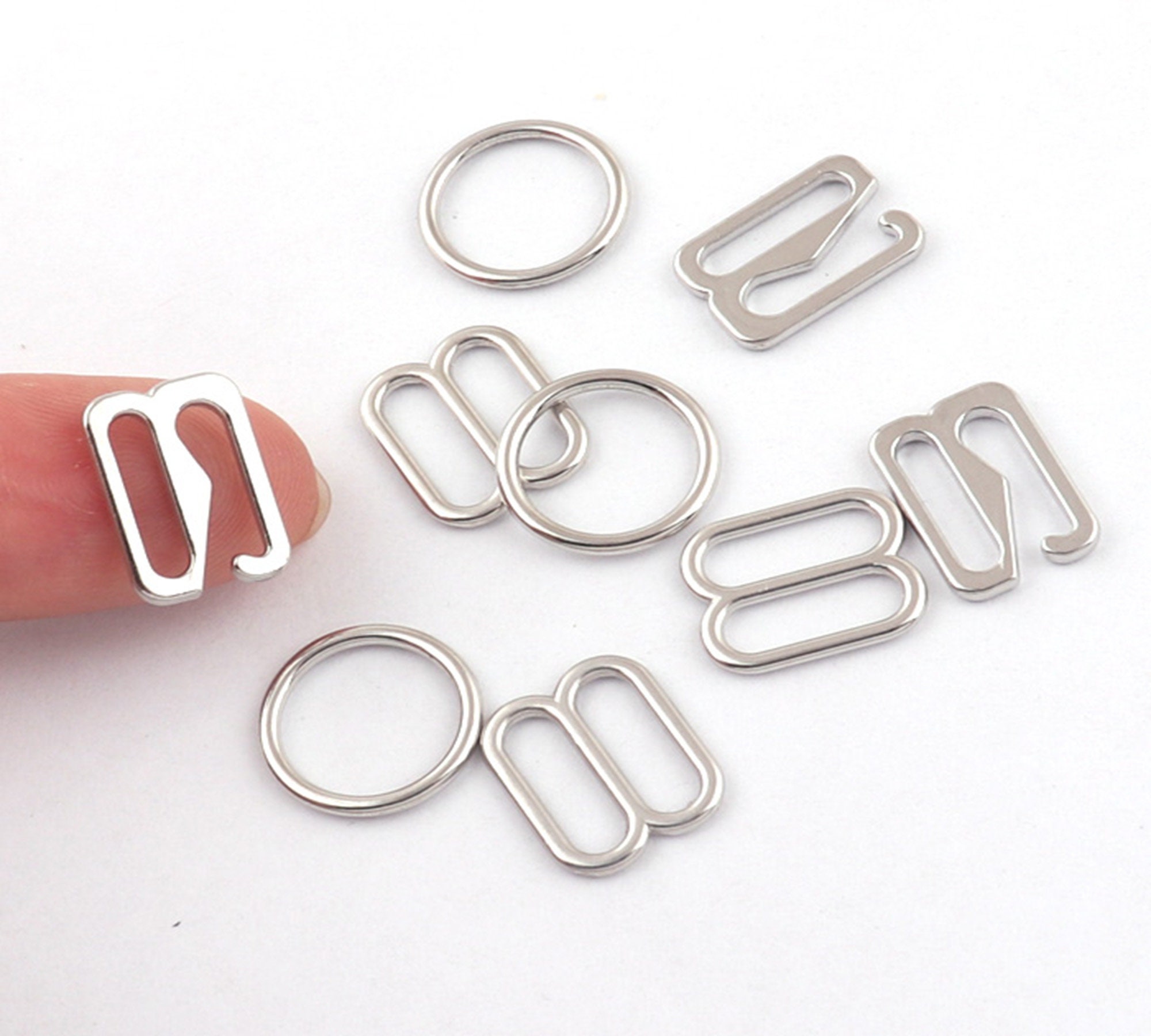 10-50set Silver Large Hook and Eye Clasp 10mm Wide Hook and Eyes ...