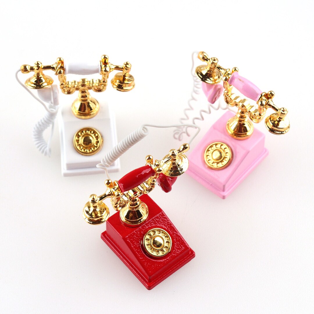 Vintage Phone Diy Handmade Retro Phones,dollhouse Miniatures,souvenir ...
