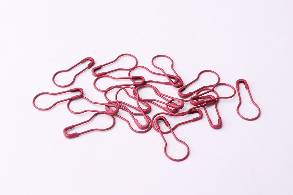Red Safety Pins Coiless Safety Pins Bulb Safety Pins Pear - Etsy