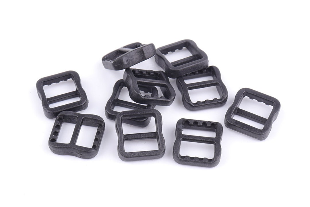 10pcs Plastic Slide Adjuster 3/8"(11mm) Black Slide Adjusters Strap ...
