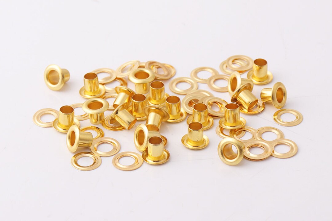 100set Gold Grommet Eyelets With Washer 8*3.5*6mm(od * ID * Height ...