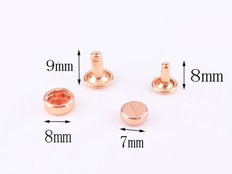 Rose Gold Rapid Rivet Double Cap Rivets Small Rivets Round - Etsy