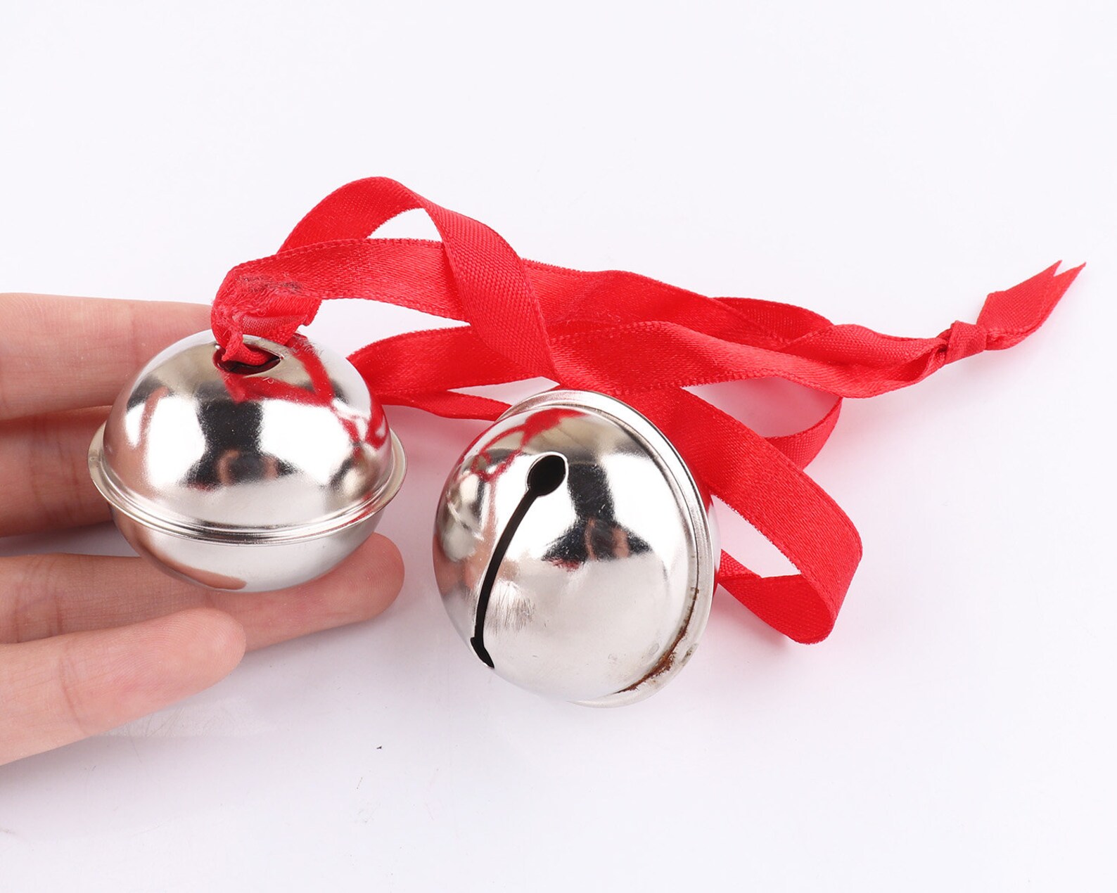 Jingle Bells Big Silver Bells Sleigh Bells With Ribbon - Etsy
