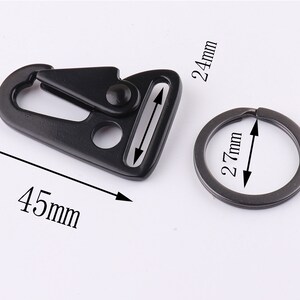 Key Fob,spring Hook Snap Clasp With Key Ring Carabiner Key Fob, Keyring ...