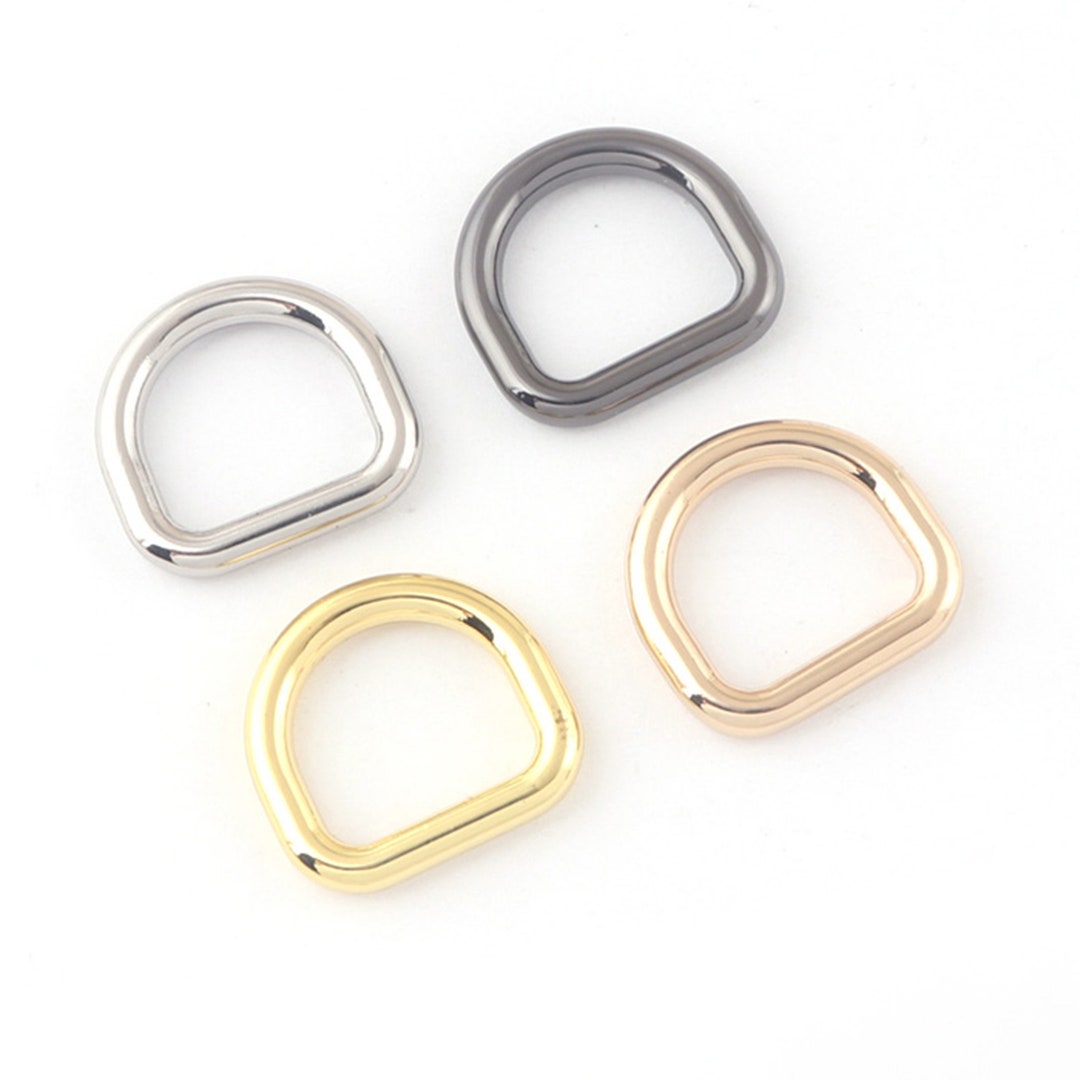 Silver-light Gold-gold-gunmetal D Ring Small D-rings Buckles Gunmetal D ...