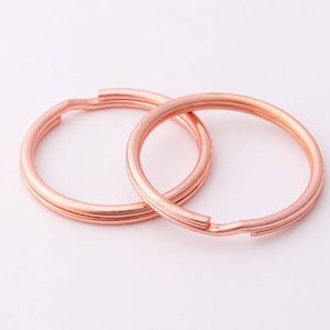 Sale 50pcs 25mm Rose Gold Split Keyrings Key Fob Keyring Key Chain ...