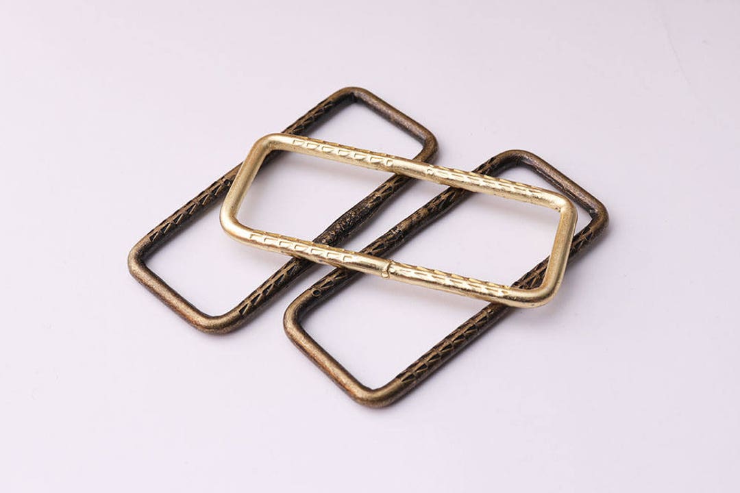 16*46mm(inner) Rectangular Ring Wire Loops Antique Bronze Gold Metal ...