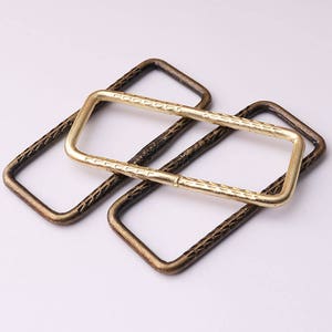 16*46mm(inner) Rectangular Ring Wire Loops Antique Bronze Gold Metal ...