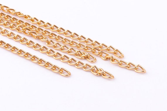 Gold Chain 4mmw7mml Links Chain Twist Chain Cable Chain | Etsy